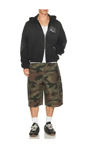 REPRESENT Camo Cargo Short In . Also