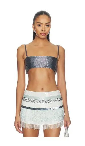 ASTA RESORT Iris Hand Beaded Bralette In . Also - Navy