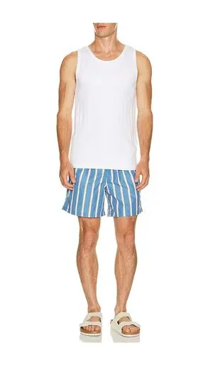 BATHER Fine Stripe Swim Trunk In . Also