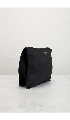 FWRD RENEW Prada Tessuto Flat Messenger Bag