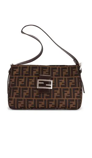 FWRD RENEW Fendi Zucca Shoulder Bag - Brown