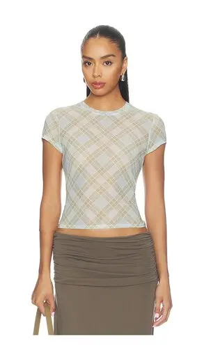 Good American The Mesh Baby Tee In . Also - Multi