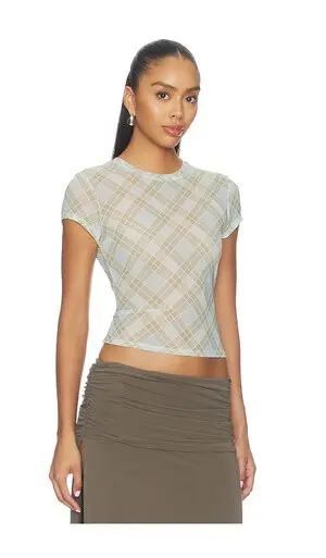Good American The Mesh Baby Tee In . Also