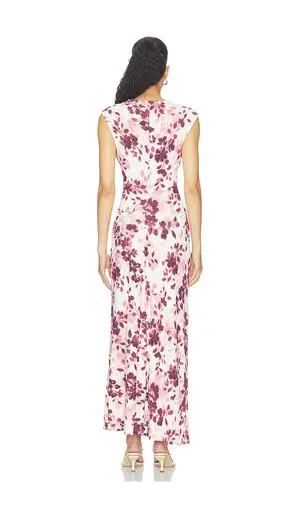 Simkhai Acacia Short Sleeve Midi Dress - Wine