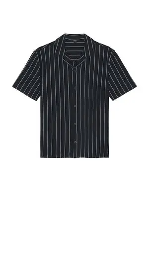 Vince Striped Terry Short Sleeve Cabana Shirt In . Also