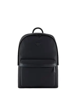 Emporio Armani Logo Backpack - Black