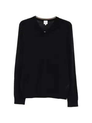 Paul Smith Wool V-necked Sweater - Blue