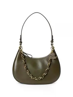 Ralph Lauren Medium Marcy Leather Shoulder Bag - Green
