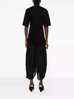 TOTEME Short-sleeve Midi Dress - Black