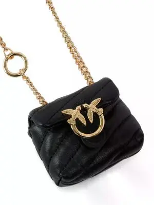 Pinko Love Birds Chevron-quilted Bag Charm