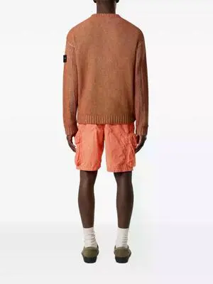 Stone Island Logo-patch Crew Neck Sweater - Brown