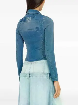 DIESEL® One-button Denim Shirt With Patch Effects