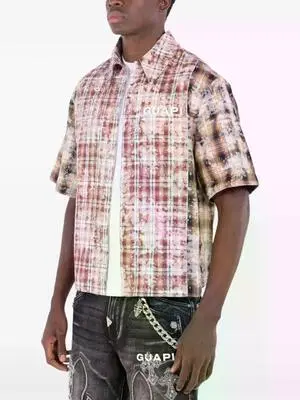 GUAPI Eclipse Rhinestone-embellished Plaid Shirt