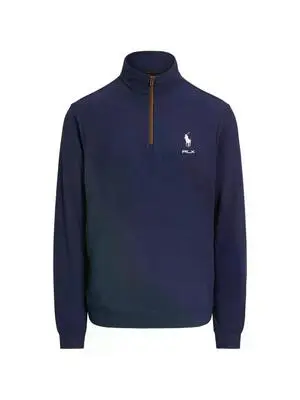Rlx Ralph Lauren Polo Pony Half-zip Sweater - Blue
