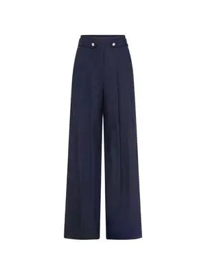 Veronica Beard Pleated Wide-leg Trousers - Blue