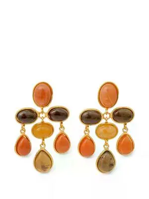 Sylvia Toledano Valse Stone-embellished Drop Earrings - Orange