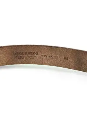 Dsquared2 Craquelé-effect Leather Belt