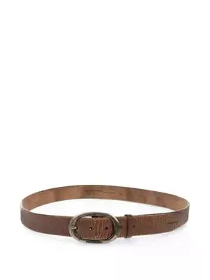 Dsquared2 Craquelé-effect Leather Belt - Brown