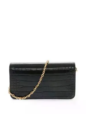Moschino Crocodile-effect Logo-emebllished Shoulder Bag
