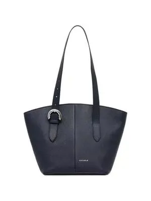 COCCINELLE Buckle-detail Pebbled Tote Bag - Blue