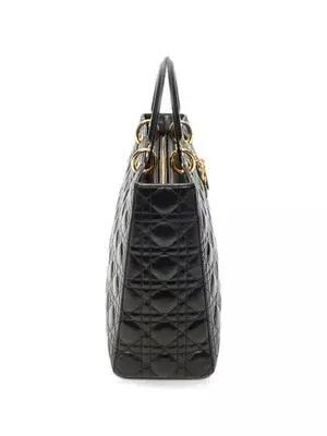 Dior Lady Cannage Tote Bag - Black
