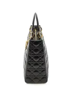 Dior Lady Cannage Tote Bag - Black
