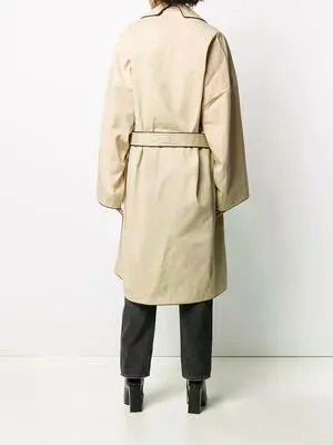 Balenciaga Contrast Trim Trench Coat