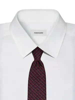 FERRAGAMO Gancini Silk Jacquard Tie