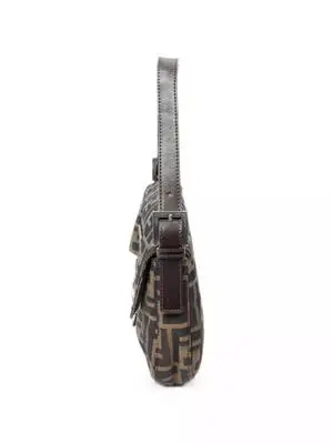 Fendi Zucca Baguette Shoulder Bag - Brown