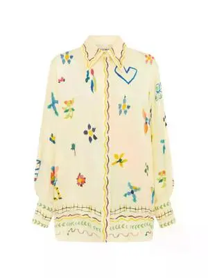 ALEMAIS Sidi Graphic-print Silk Shirt - Multicolour
