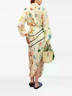 ALEMAIS Sidi Graphic-print Silk Shirt