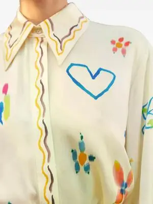 ALEMAIS Sidi Graphic-print Silk Shirt