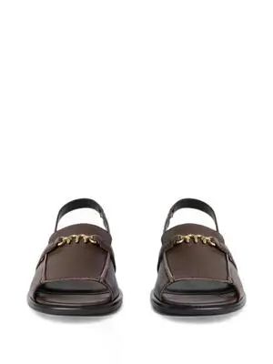 Momoni Miguel Shoes Slingback Leather Flat Sandals