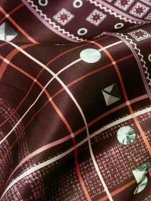 Acne Studios Check-pattern Studded Scarf