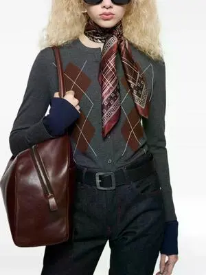 Acne Studios Check-pattern Studded Scarf