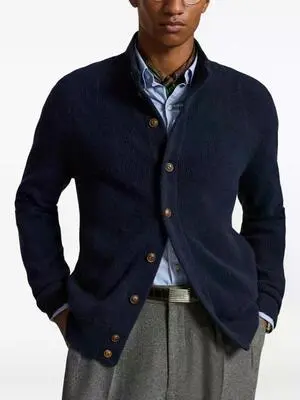 Rlx Ralph Lauren Rib-knit Mock-neck Cardigan