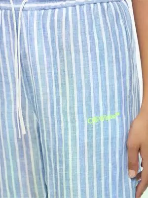 Off-White Striped Long Trousers