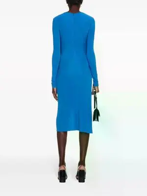 Off-White Twist Detail Midi Dress - Blue