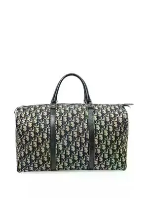 Dior Medium Boston Oblique-pattern Tote Bag - Neutrals