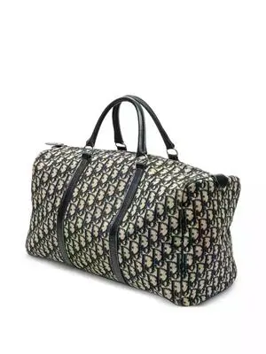 Dior Medium Boston Oblique-pattern Tote Bag - Neutrals