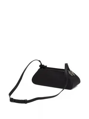Karl Lagerfeld Logo-plaque Pebbled Shoulder Bag - Black