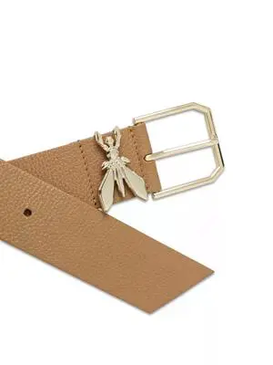 Patrizia Pepe Grained Leather Belt With Fly Plaque - Neutrals