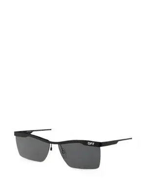 Off-White Rectangle Semi-rim Sunglasses