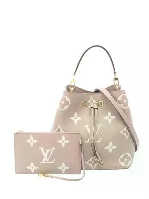 LOUIS VUITTON 2021-2026 Monogram Giant Bicolor Empreinte Neonoe Mm Bucket Bag - Brown