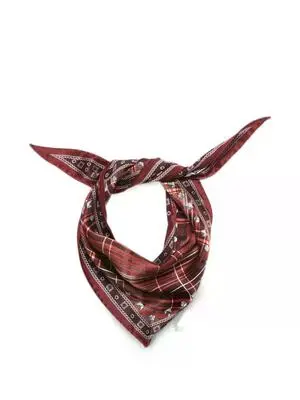 Acne Studios Stud-embellished Checked Scarf - Red