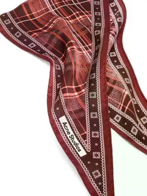 Acne Studios Stud-embellished Checked Scarf