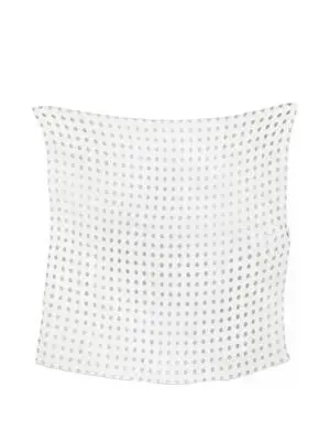 Ermanno Scervino Polka-dot Scarf - White
