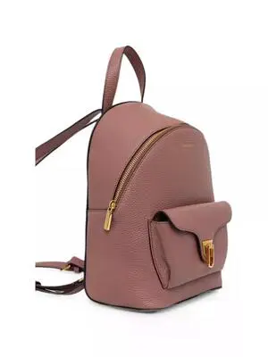 COCCINELLE Small Beat Front-pocket Leather Backpack