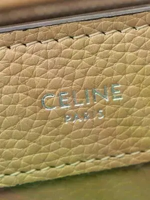 Celine 2000-2026 Nano Leather Luggage Tote Satchel - Neutrals
