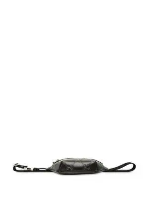 Gucci 2016-2026 Gg Embossed Perforated Leather Belt Bag - Black